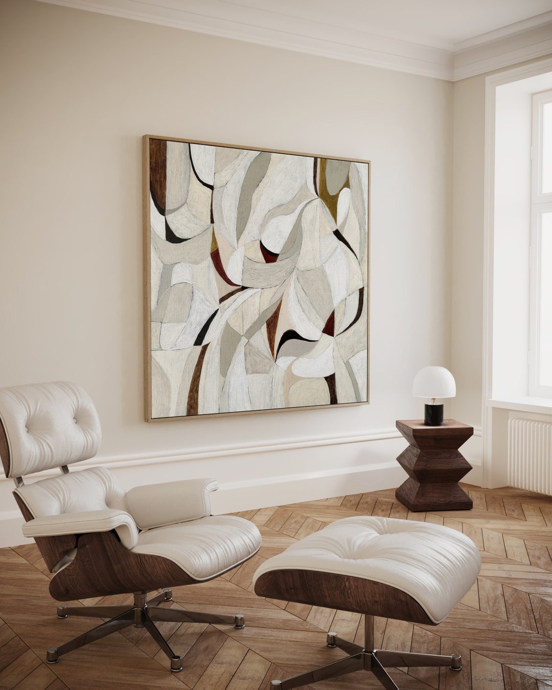 Contemporary Abstract Art Print, Japandi Style Decor, Printable Art ...