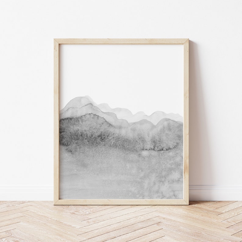 Grey Watercolor Print Instant Art INSTANT DOWNLOAD Printable - Etsy