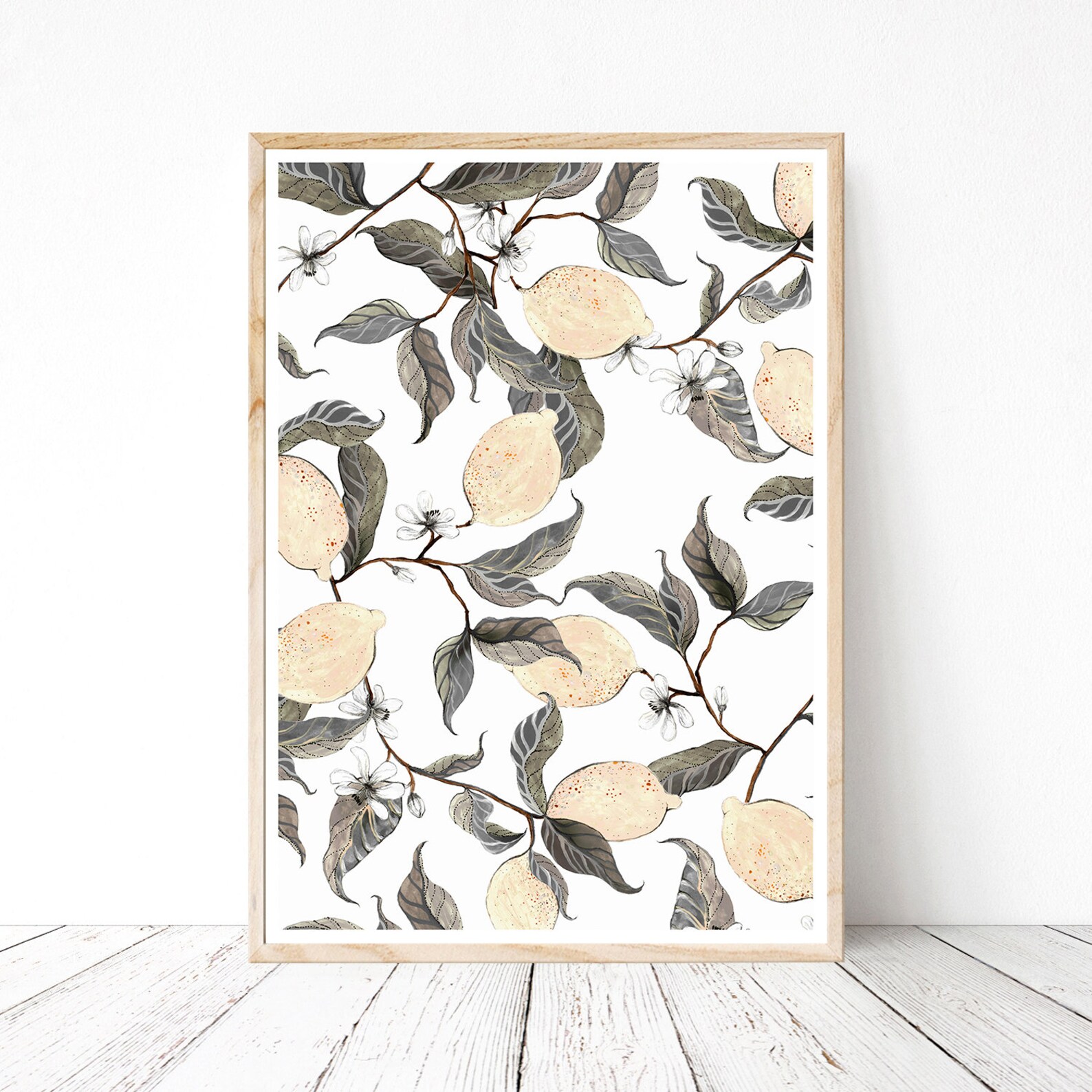 Lemons Print Instant Art INSTANT DOWNLOAD Printable Wall Decor | Etsy