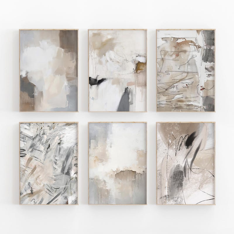 Neutral Abstract Art - Etsy