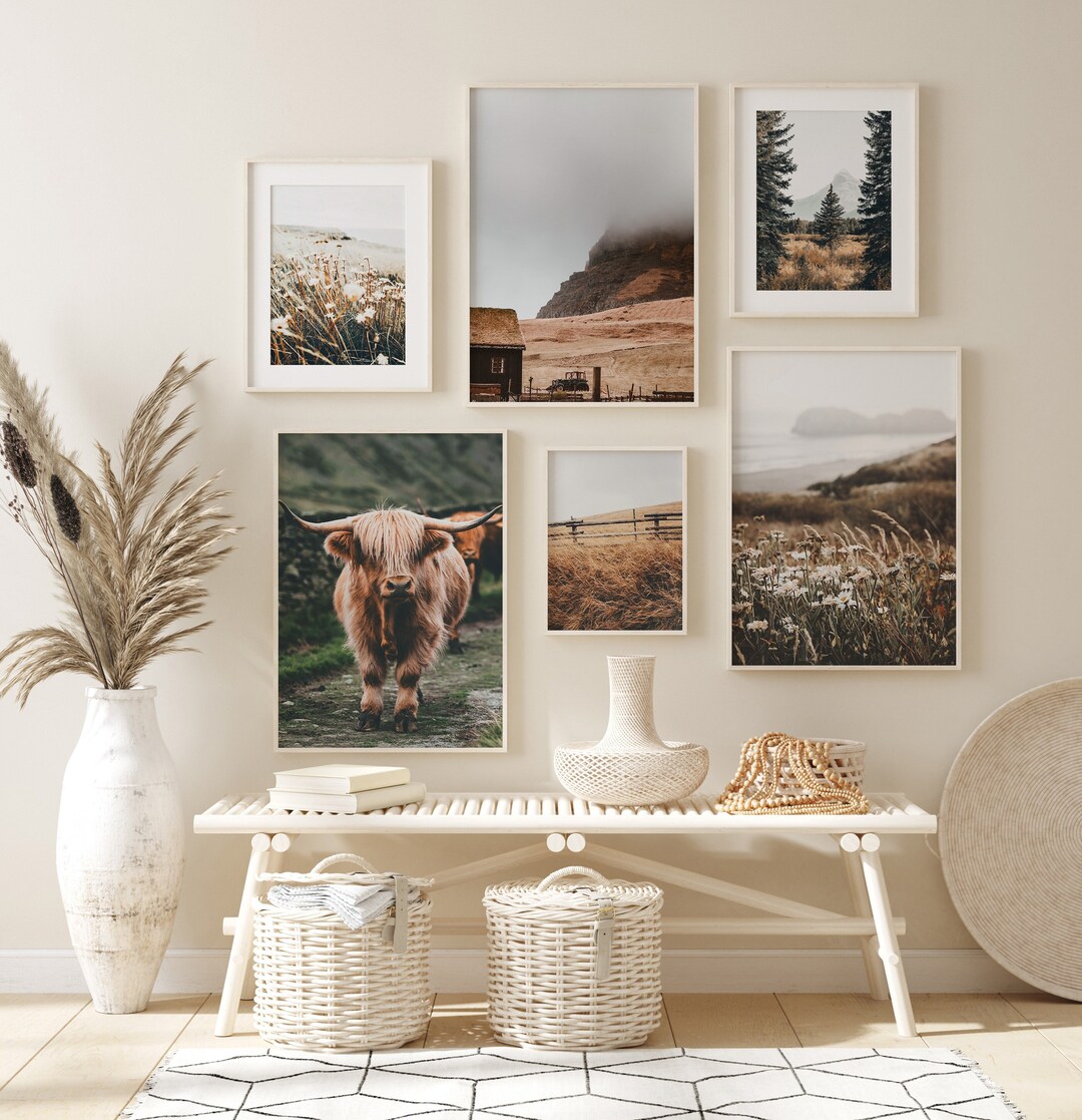 Rustic Farmhouse Print Set of 6, Nature Print, Pine Trees Printable Art ...