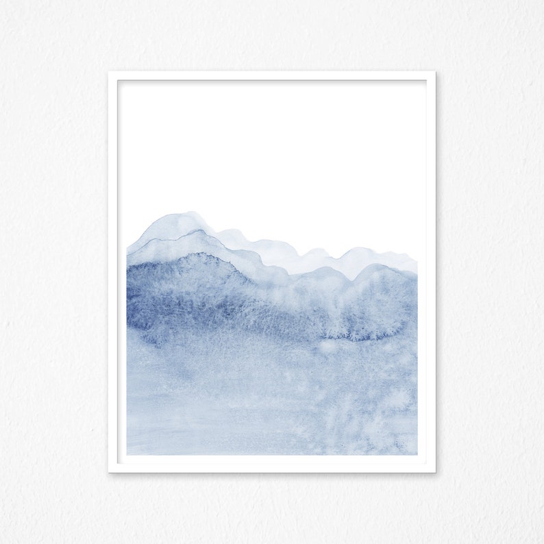 Light Blue Watercolor Print Instant Art INSTANT DOWNLOAD Printable Wall ...