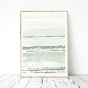 Light Green Painting Abstract Watercolor Print Printable - Etsy