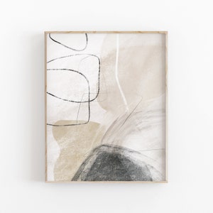 Beige Abstract Print Set of 3, Abstract Art, Printable Art, Abstract ...