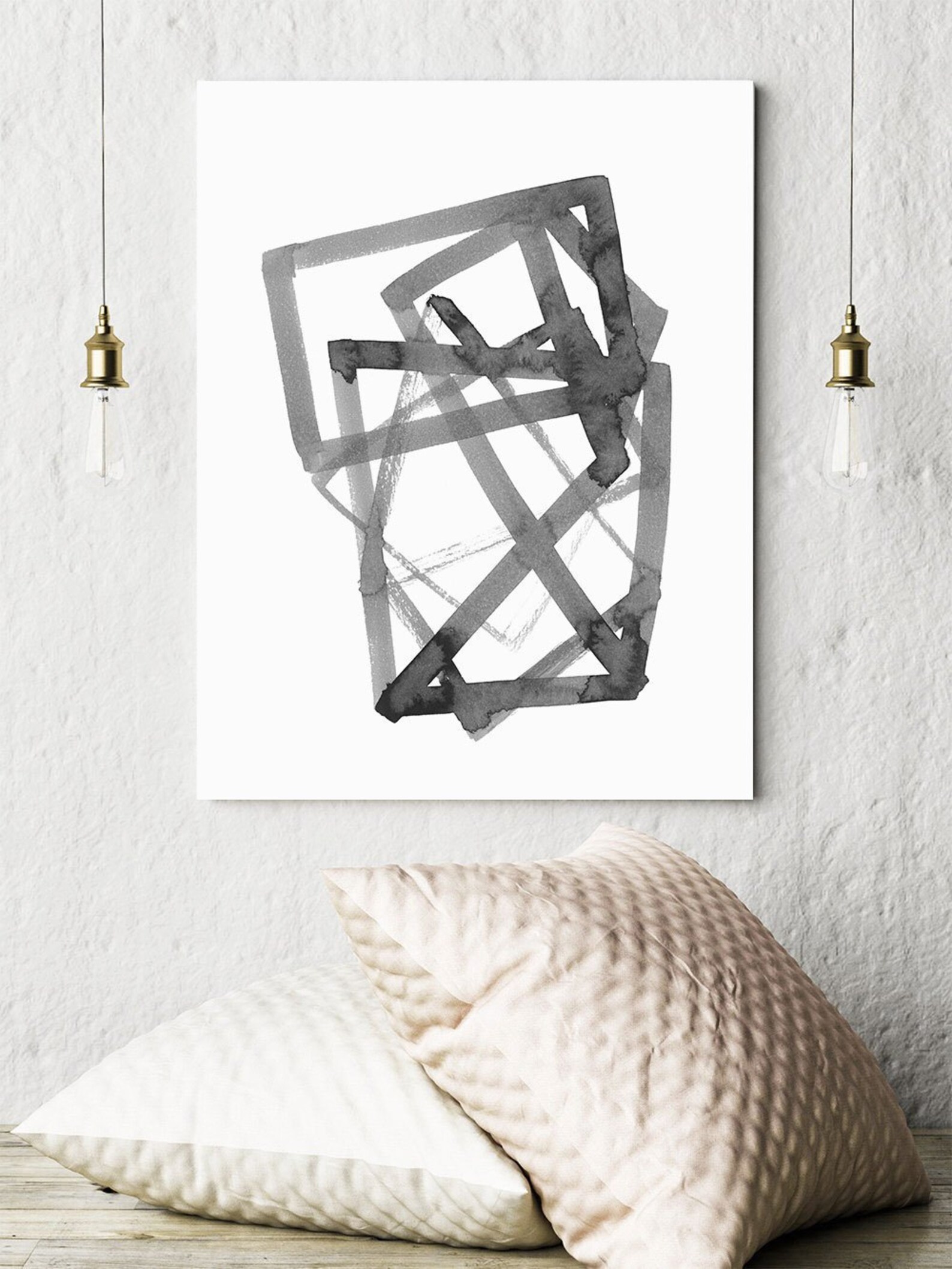 Abstract Grey Print Instant Art INSTANT DOWNLOAD Printable Wall Decor ...