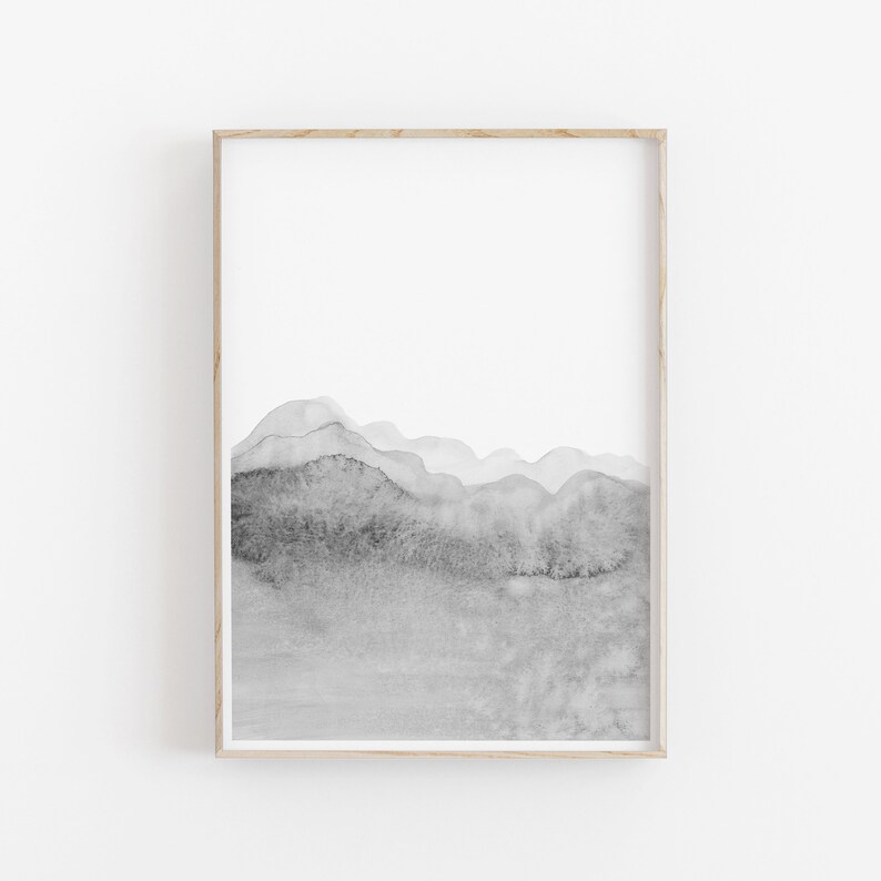 Grey Watercolor Print Instant Art INSTANT DOWNLOAD Printable | Etsy