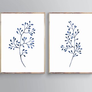 Set of 2 Blue Twigs Print Instant Art INSTANT DOWNLOAD Printable Wall ...