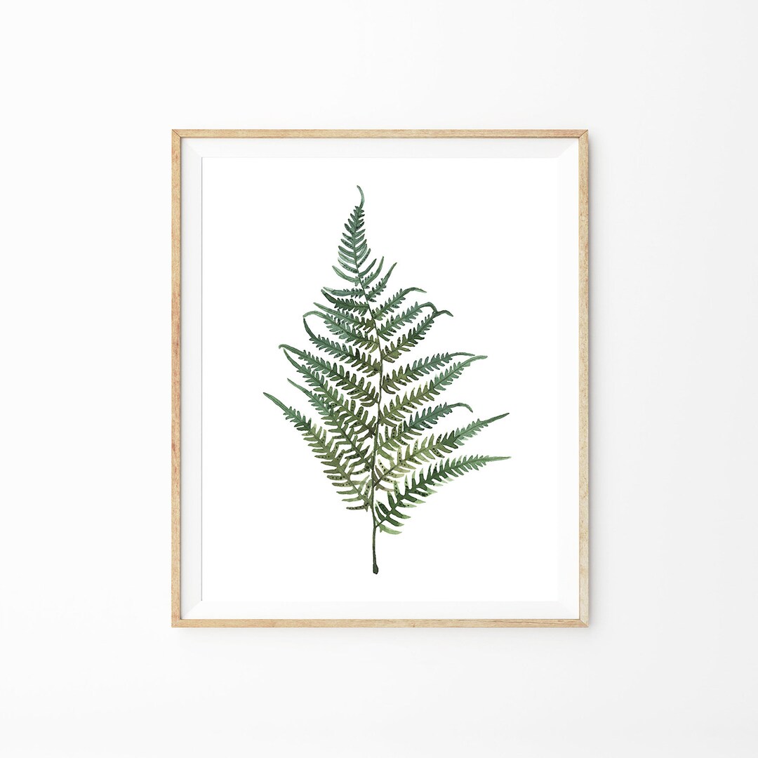 Fern Watercolor Digital Print Instant Art INSTANT DOWNLOAD Printable ...
