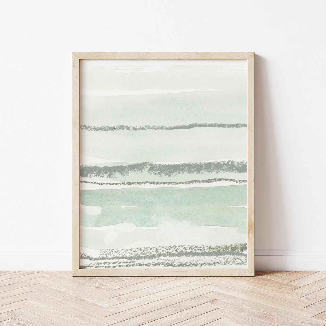 Light Green Painting Abstract Watercolor Print Printable - Etsy