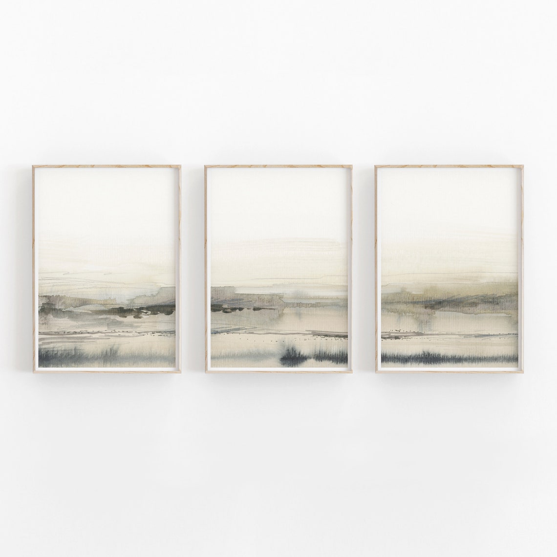 Beige Abstract Print Set of 3 Abstract Art Printable Art - Etsy
