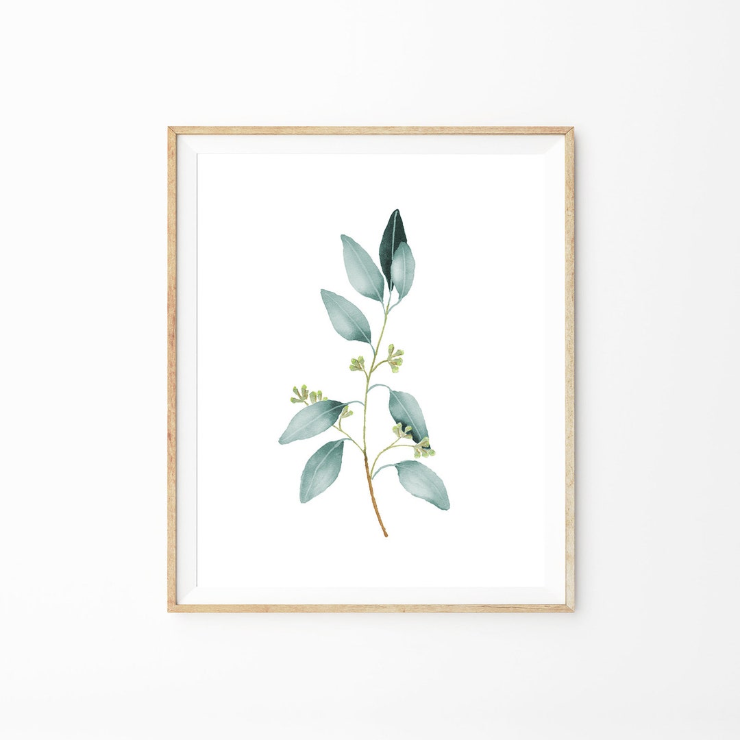 Watercolor Eucalyptus Print Instant Art INSTANT DOWNLOAD Printable Wall ...
