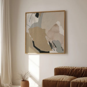 Contemporary Abstract Art Print, Beige Printable Art, Neutral Modern ...
