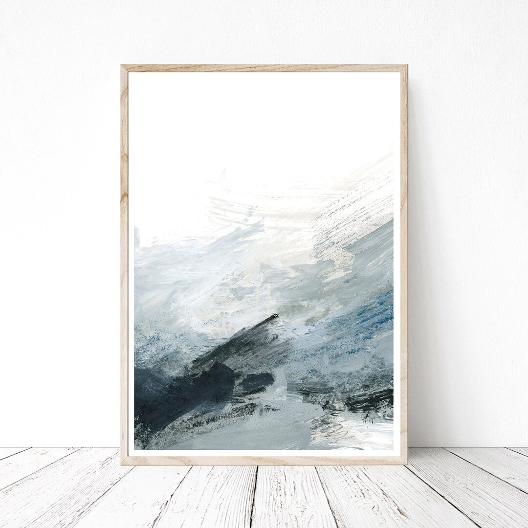 Blue and Grey Print Instant Art INSTANT DOWNLOAD Printable Wall Decor ...