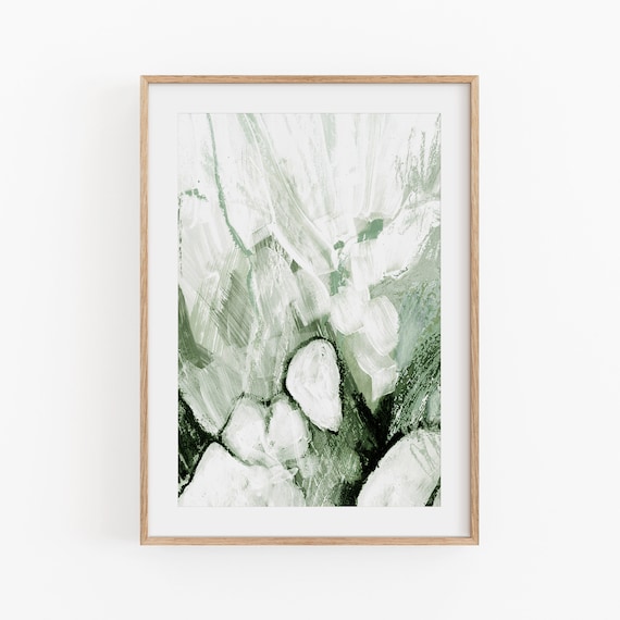 Green Painting Abstract Print Printable Art INSTANT | Etsy