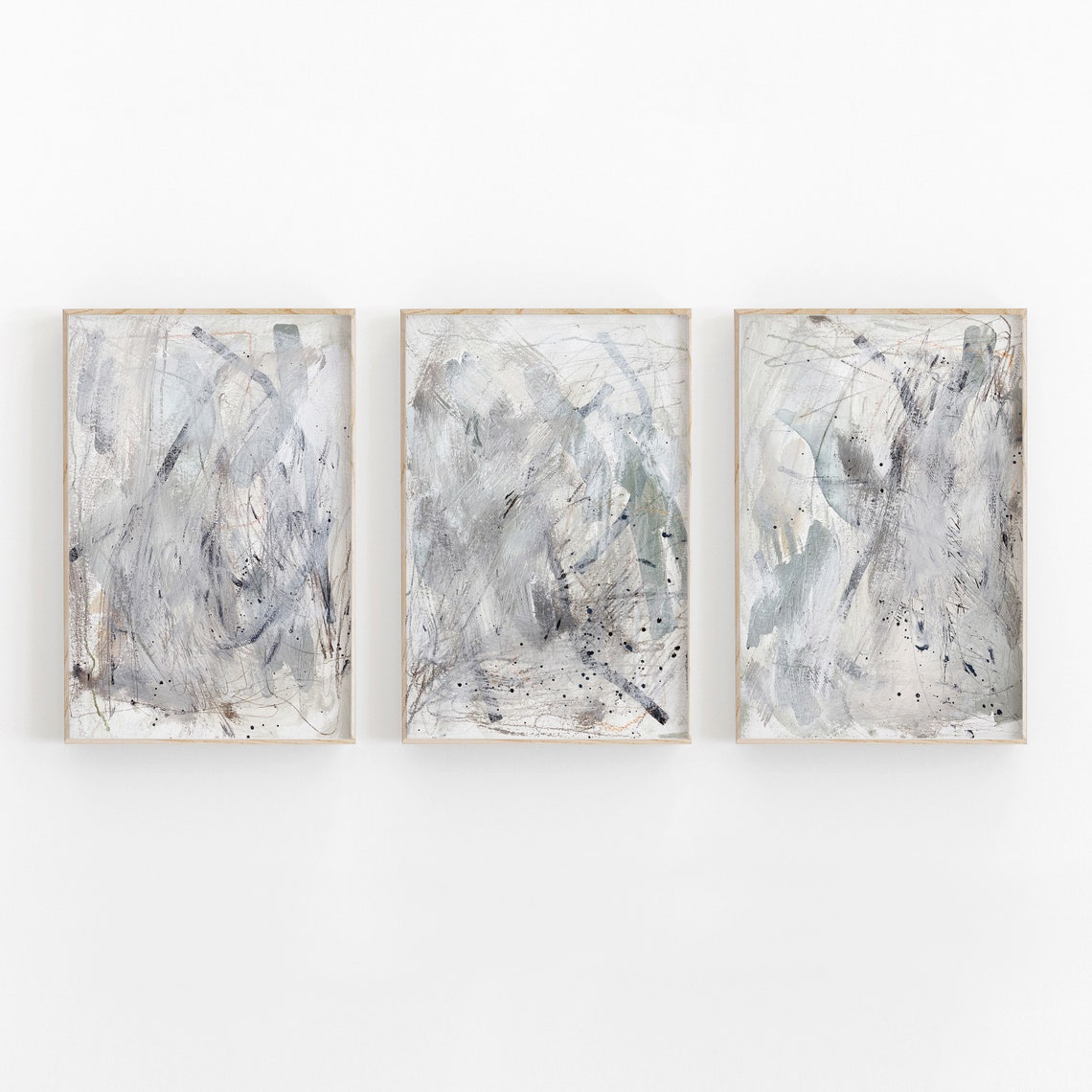 Beige Grey Abstract Print Set of 3, Abstract Art, Printable Art ...