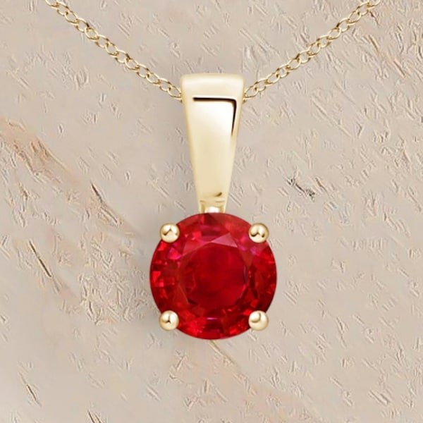 40th Wedding Anniversary Ruby Necklace - Etsy