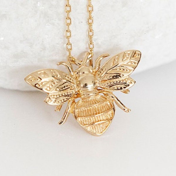 Bee Necklace - Etsy