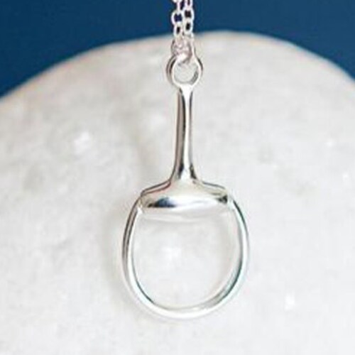 Snaffle Bit Necklace Sterling Silver With Adjustable Black - Etsy