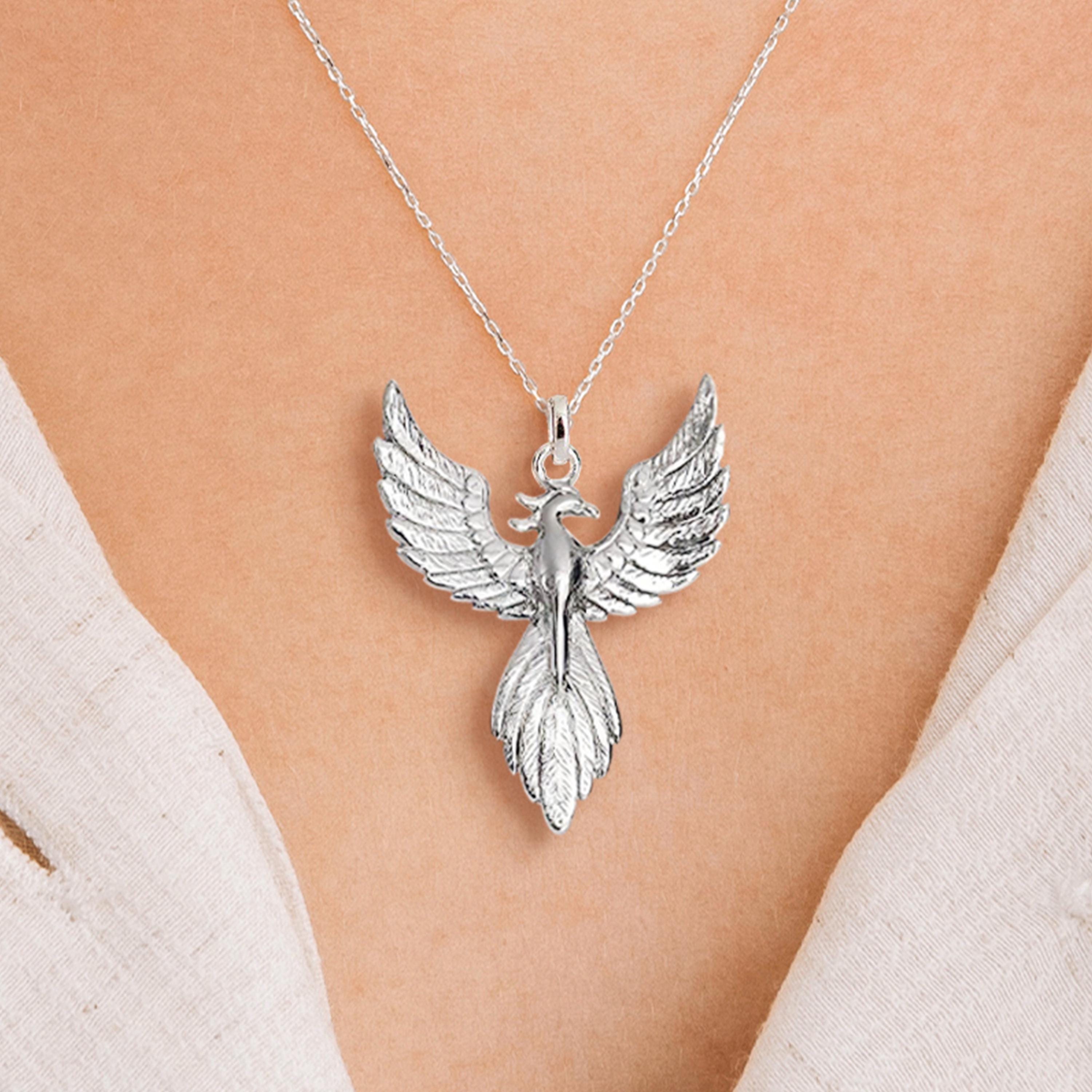 Personalised Sterling Silver Phoenix Necklace