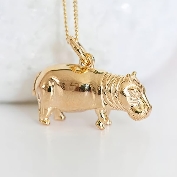 Gold Hippo - Etsy