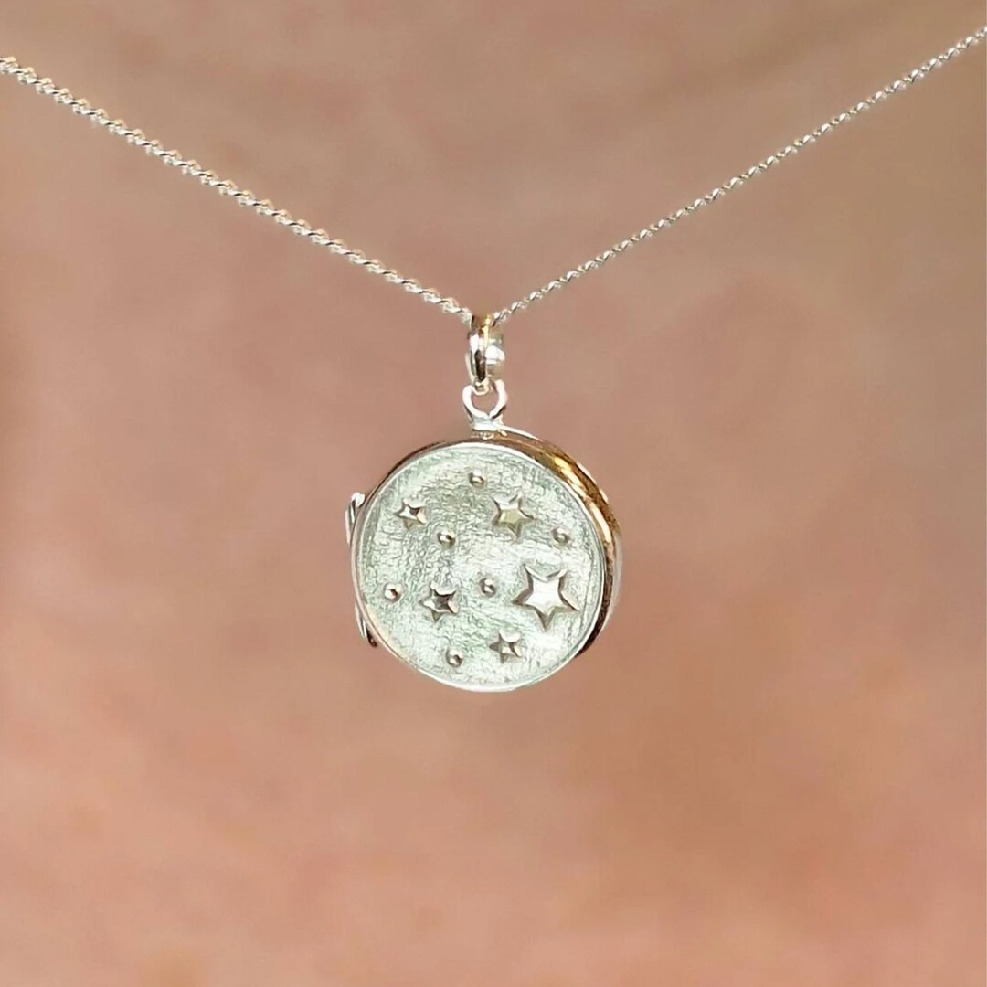 Personalised Sterling Silver Galaxy Star Locket - Etsy