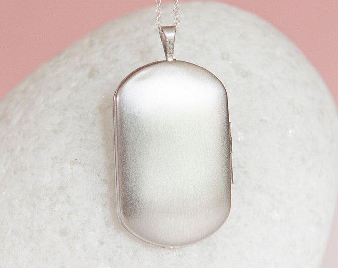 Personalised Dog Tag Locket in Sterling Silver, Two Photo Locket ...