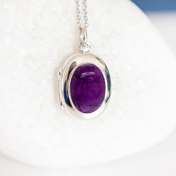 Amethyst Locket - Etsy