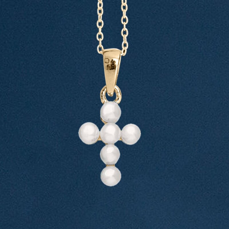 Pearl Cross Necklace - Etsy