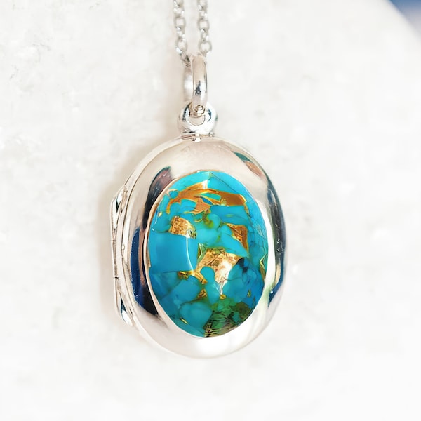 Turquoise Lockets - Etsy