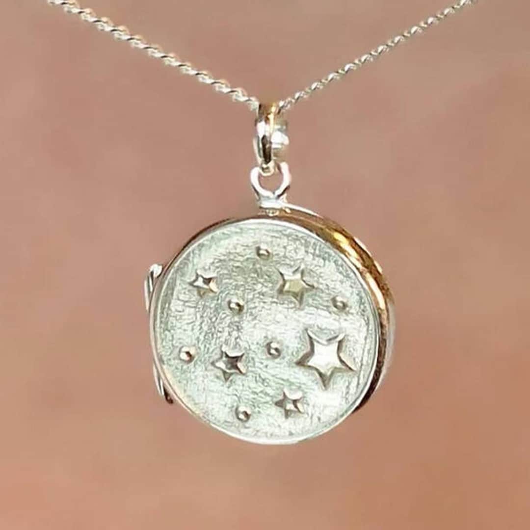 Personalised Sterling Silver Galaxy Star Locket - Etsy