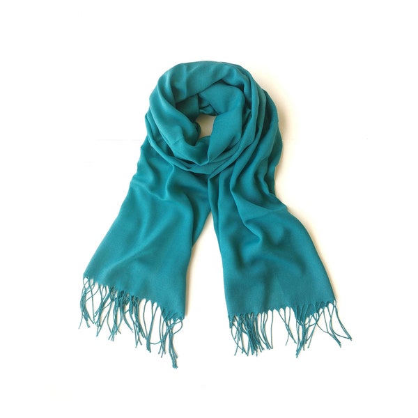 Teal Blue Scarf - Etsy