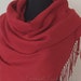 Ruby Red Pashmina Shawl, Deep Red Scarf, Deep Red Wrap Shawl, Red ...