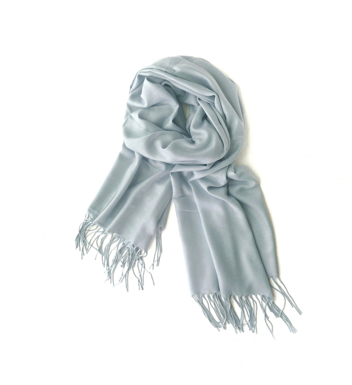 Misty Blue Pashmina Scarf Light Blue Shawl Blue Wrap Blue | Etsy