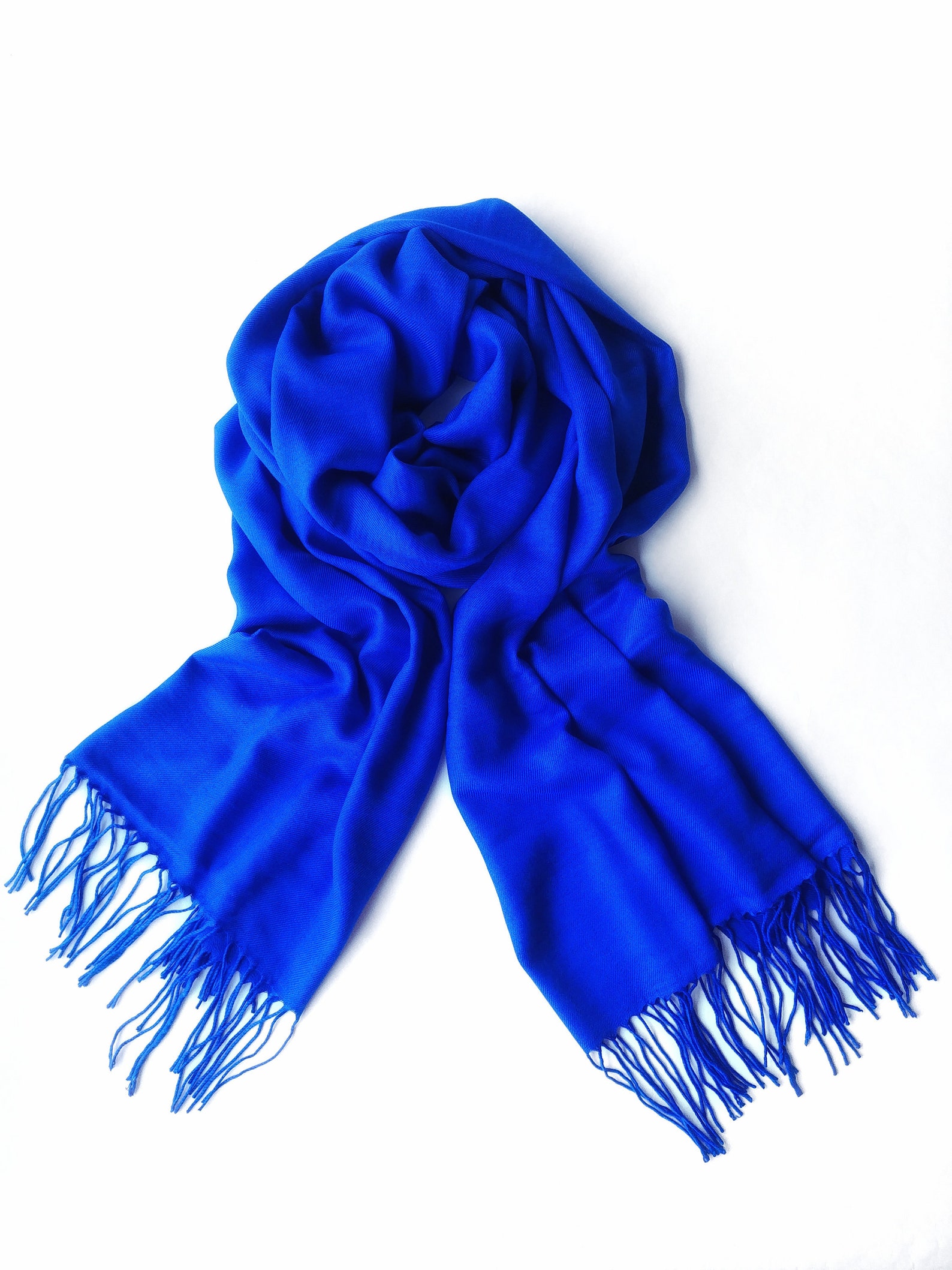 Royal Blue Pashmina Scarf Blue Shawl Blue Wrap Royal Blue Scarf ...