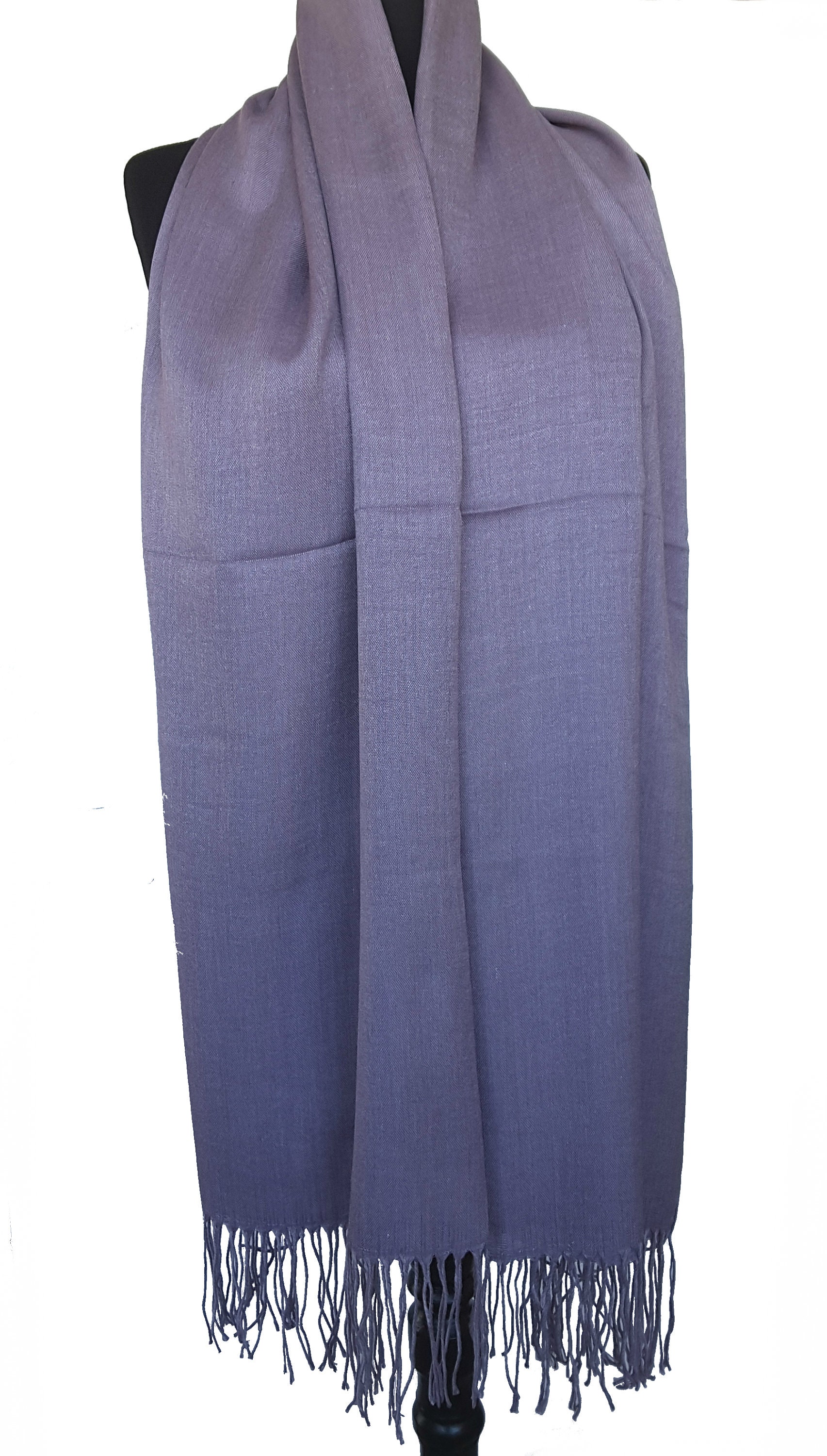 Dusty Purple Wedding Pashmina Shawl Purple Bridesmaid Pashmina Purple ...