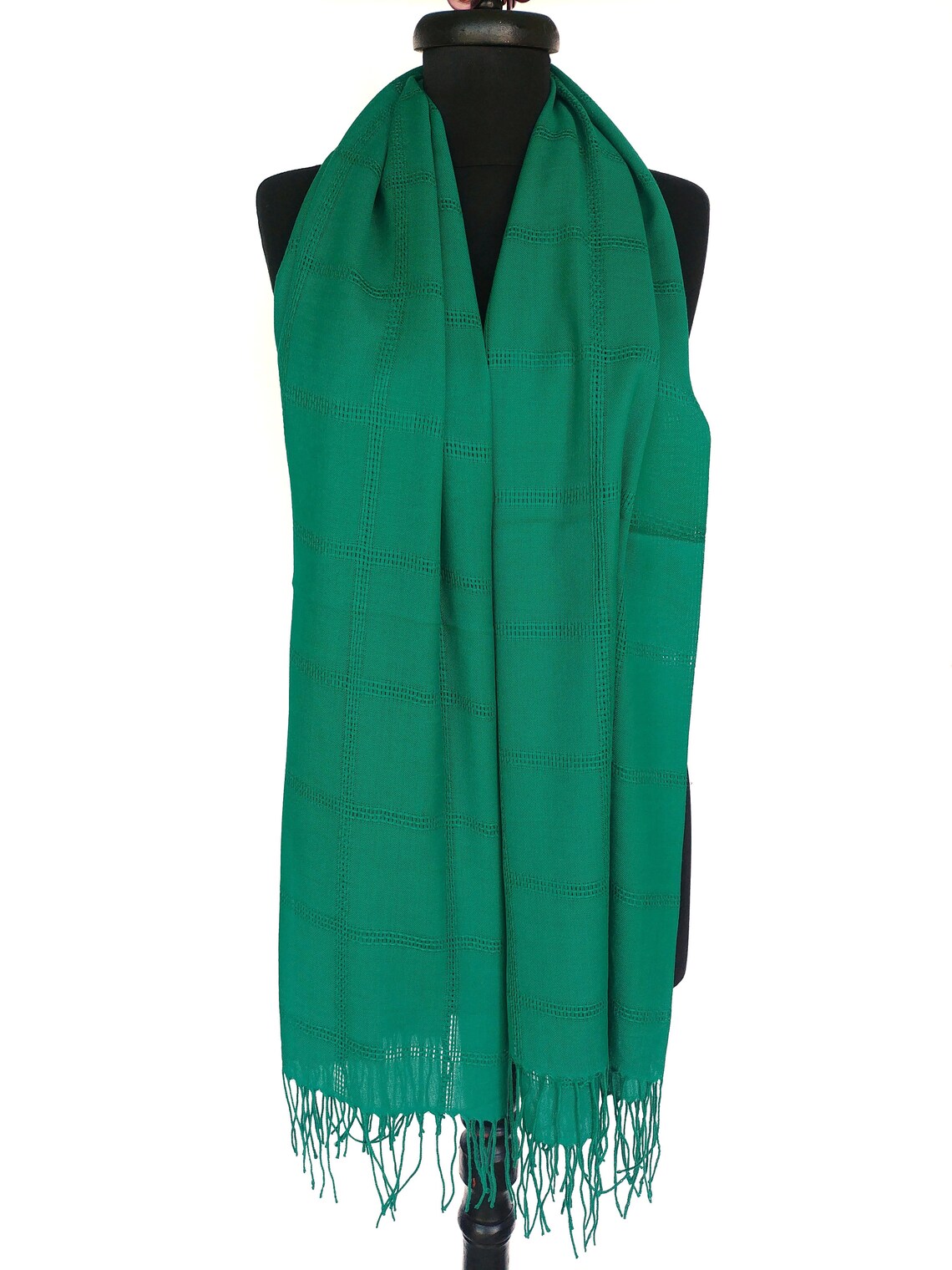 Kelly Green Wedding Shawl Green Bridal Shawl Green Cotton Scarf ...
