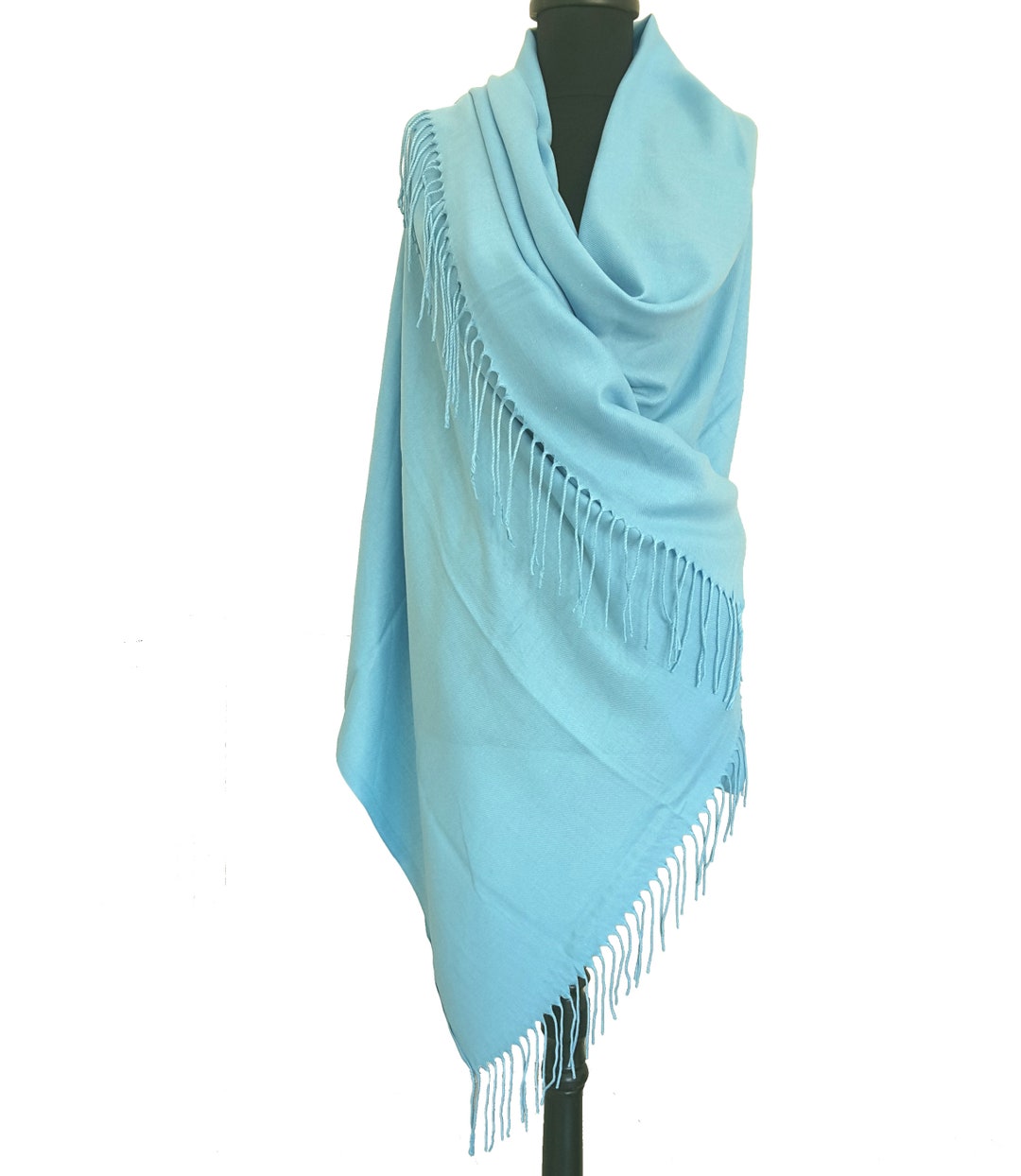 Light Blue Pashmina Scarf Baby Blue Shawl Baby Blue Wrap Baby Blue ...
