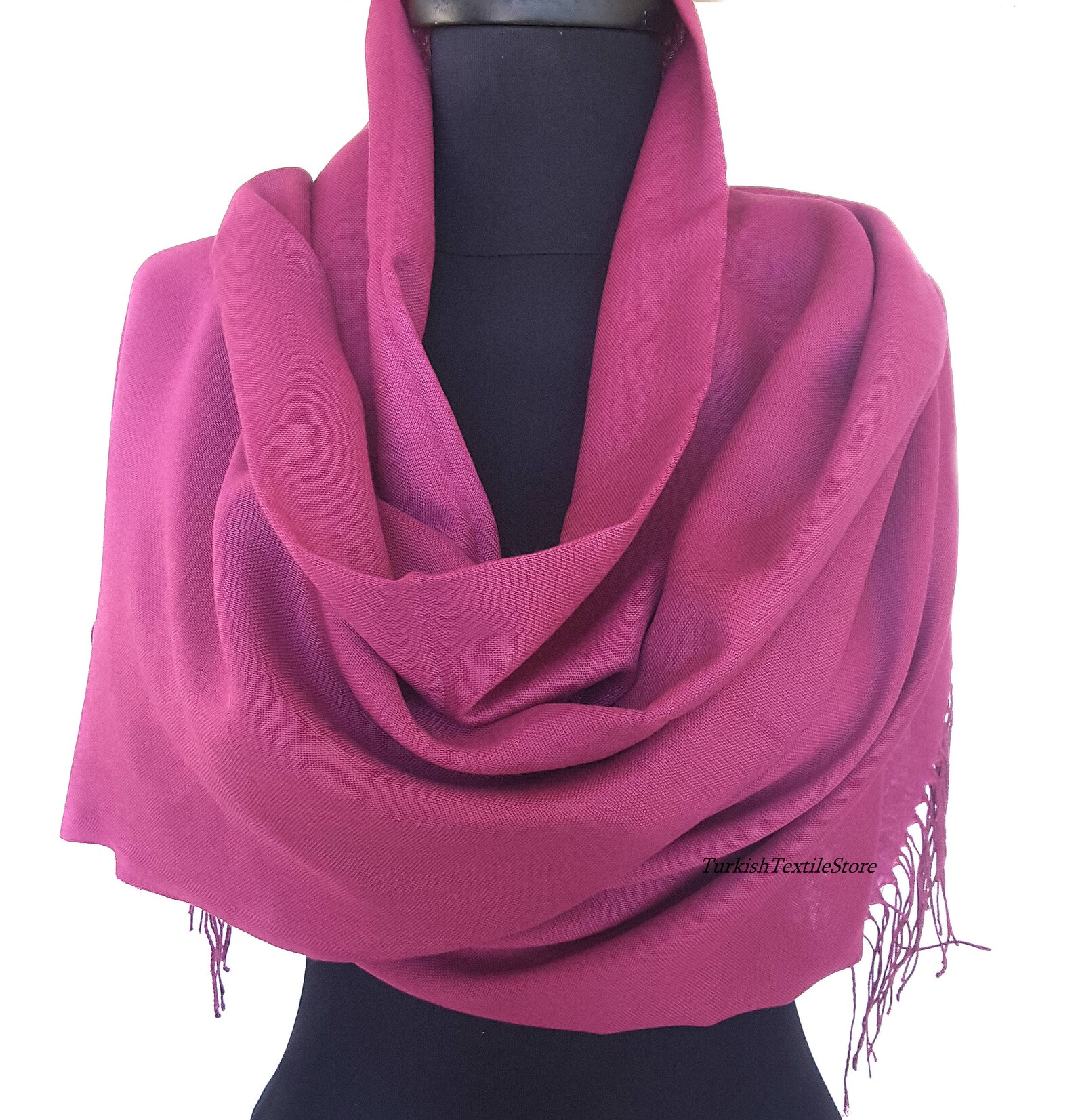 Magenta Purple Wedding Pashmina Shawl Purple Bridesmaid Pashmina Purple ...