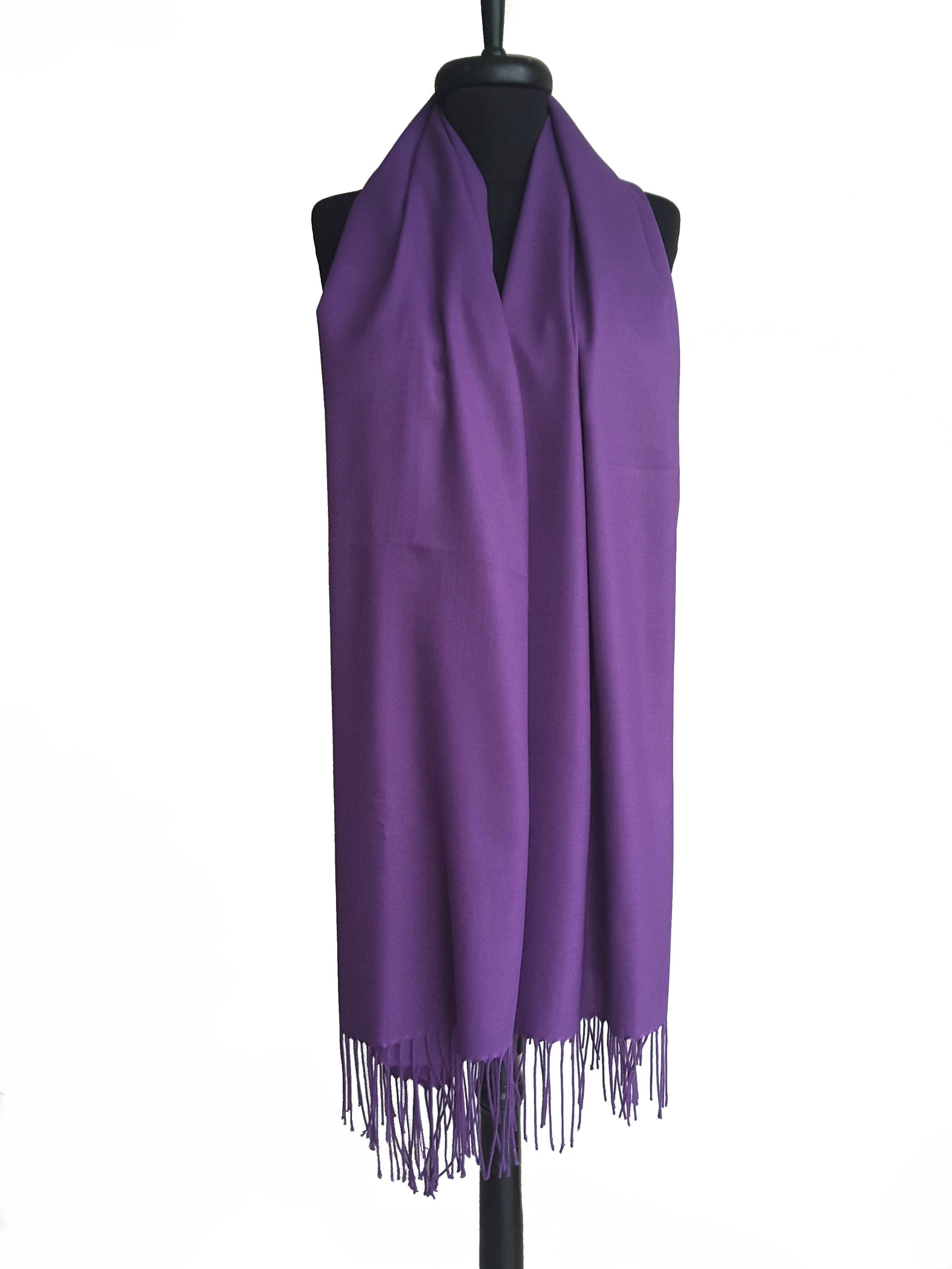 Purple Pashmina Purple Scarf Shawl Purple Wrap Purple Bridesmaids Gift ...