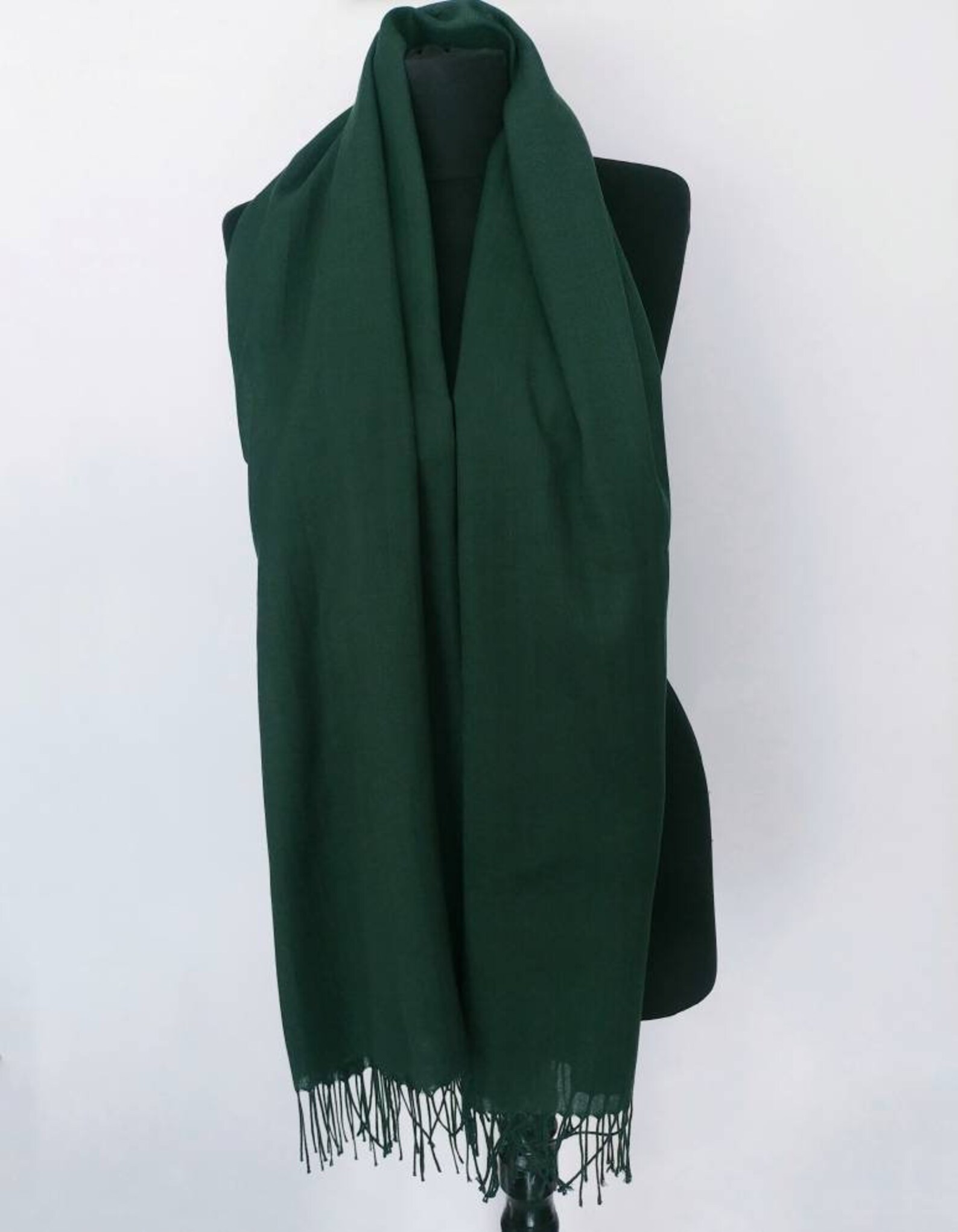 Emerald Green Wedding Pashmina Shawl Green Bridesmaid Pashmina Dark ...
