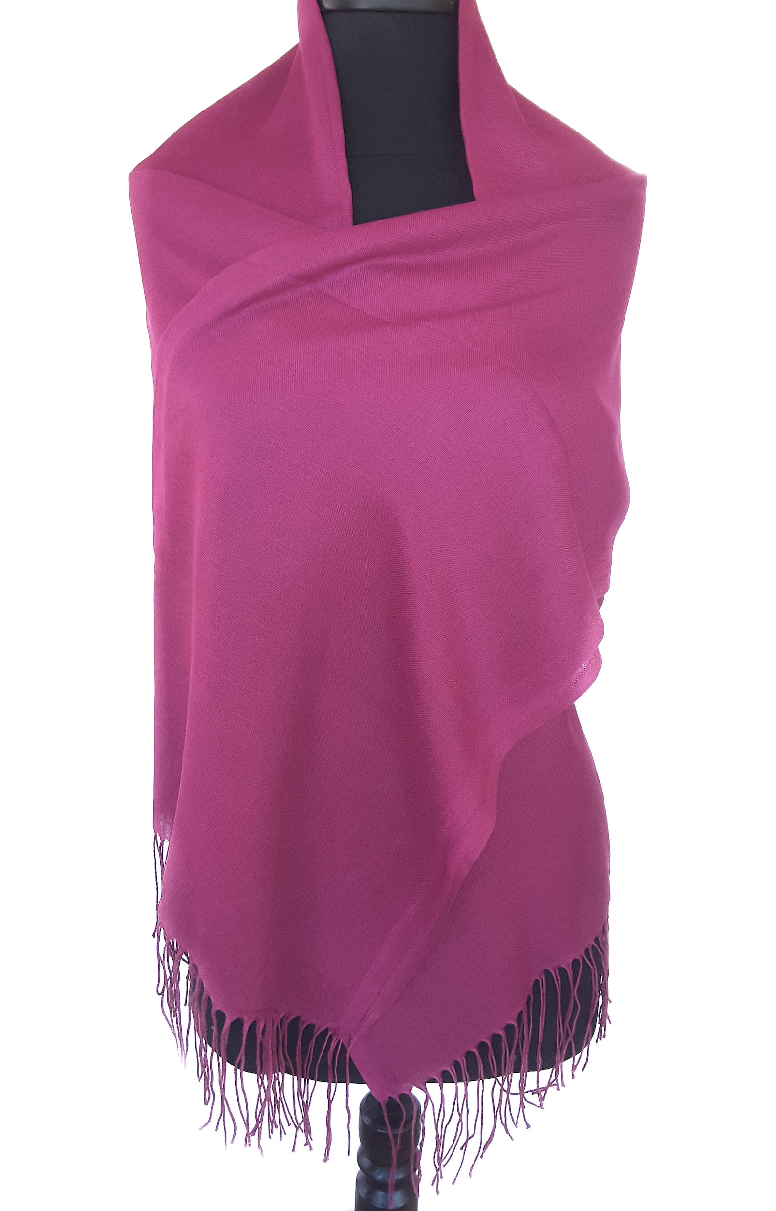 Magenta Purple Wedding Pashmina Shawl Purple Bridesmaid Pashmina Purple ...