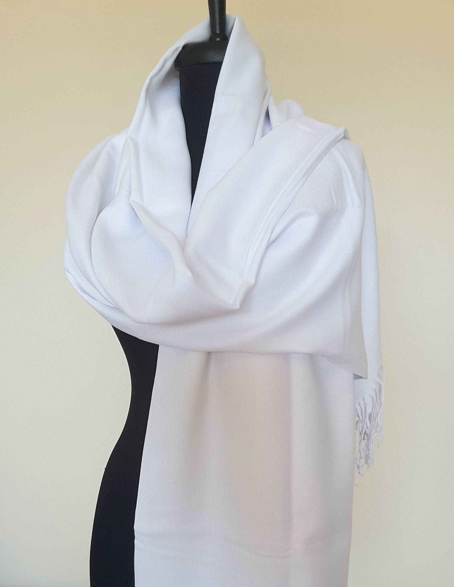 Bright White Pashmina White Wedding Shawl White Bridal Shawl | Etsy