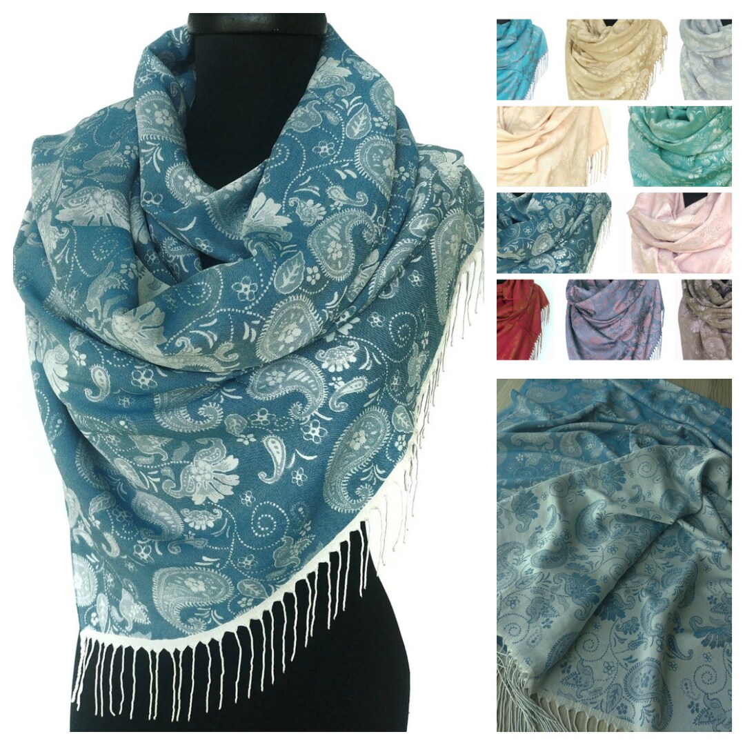 Turkish Scarf Reversible Paisley Shawl Paisley Scarf Boho Oversized ...