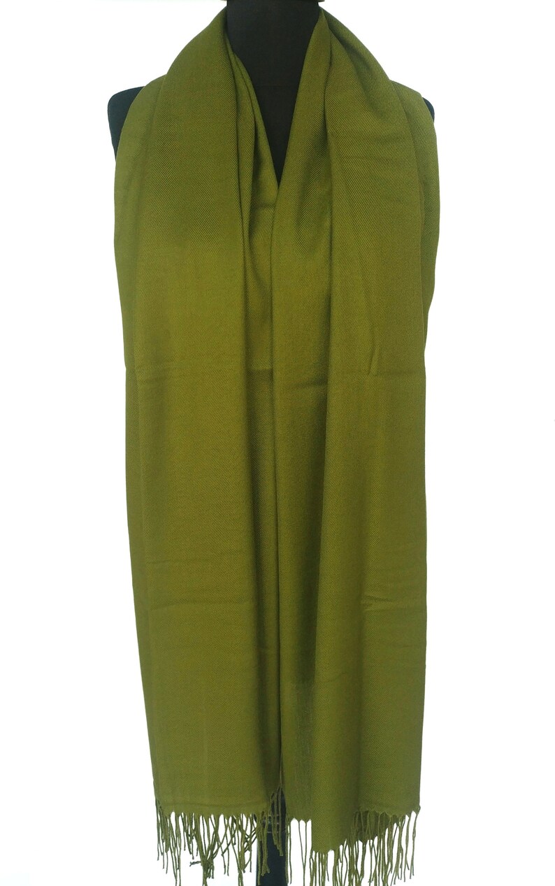 Olive Green Pashmina Olive Scarf Green Shawl Green Wrap Green - Etsy