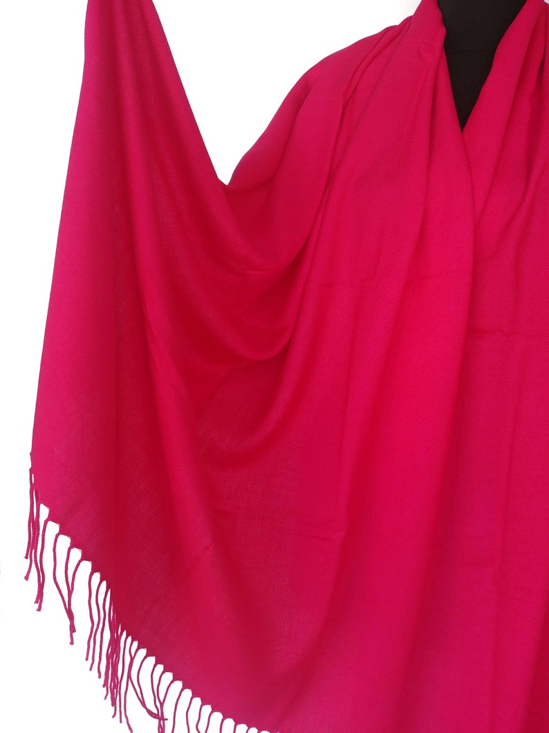 Bright Fuchsia Pashmina Hot Pink Scarf Fuchsia Shawl Pink Wrap Fuchsia ...