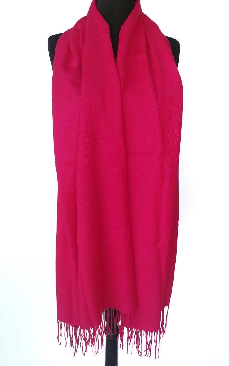 Bright Fuchsia Pashmina Hot Pink Scarf Fuchsia Shawl Pink Wrap Fuchsia ...