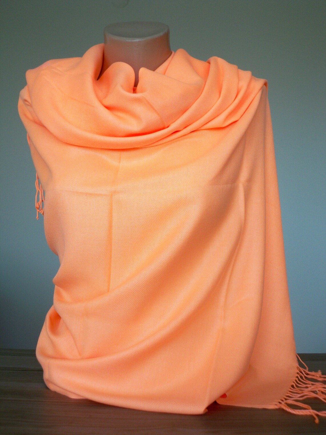 Neon Orange Pashmina Scarf Orange Shawl Orange Wrap Orange - Etsy