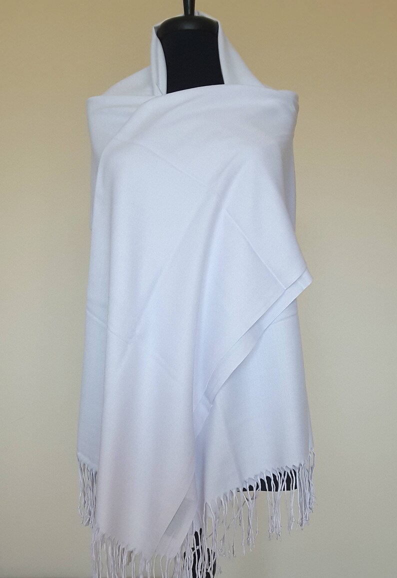 Bright White Pashmina White Wedding Shawl White Bridal Shawl - Etsy