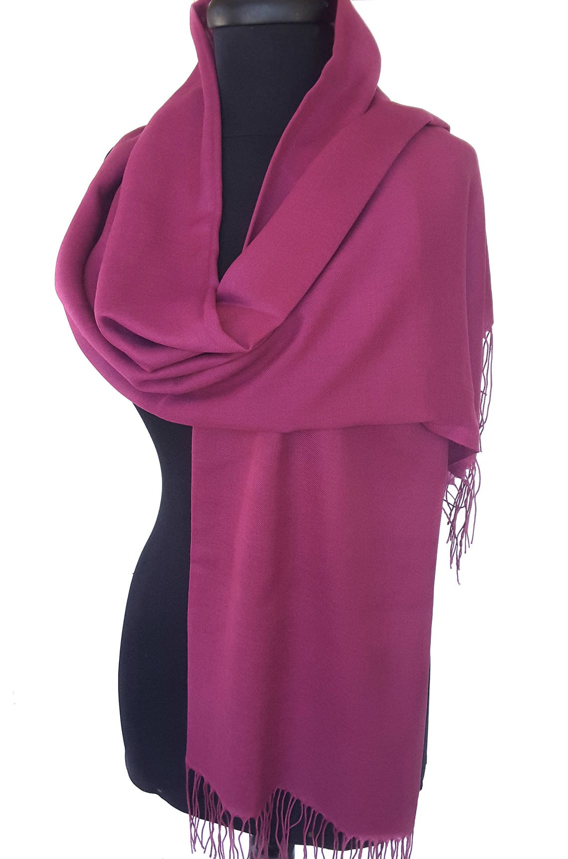 Magenta Purple Wedding Pashmina Shawl Purple Bridesmaid Pashmina Purple ...