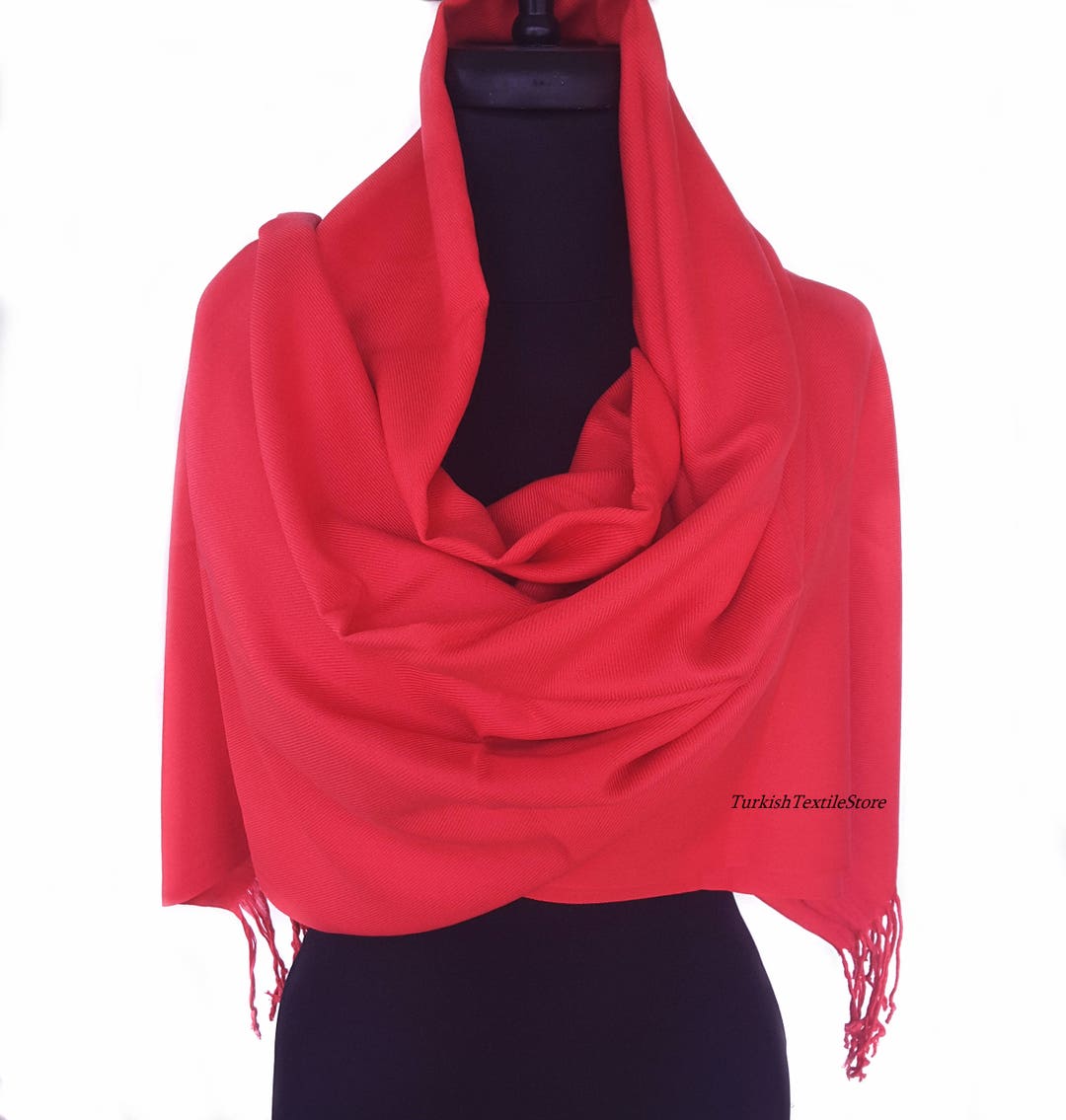 Red Pashmina Scarf Red Shawl Redwrap Red Scarf Bridesmaids Gift Red ...